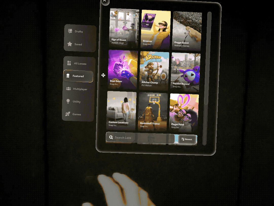 Lens Explorer – Spectacles Support